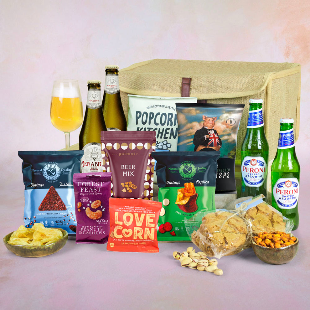 Beer Box - Lager & Nibbles Gift Hamper | Hay Hampers
